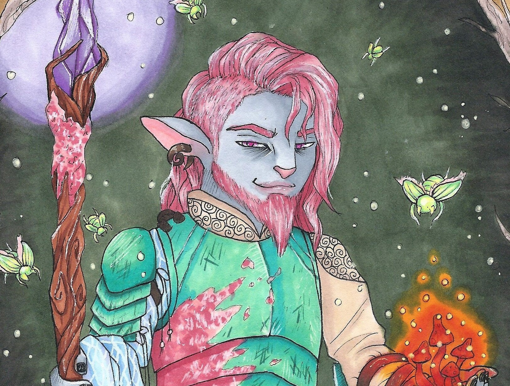 Critical Role D&D Caduceus Clay the Grave Cleric Print 5x7 and 8x11 ...