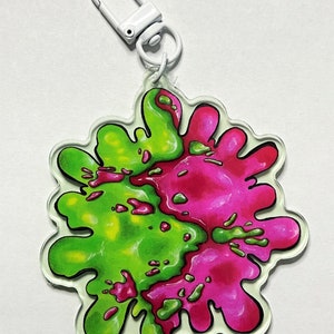 Splatoon Squid Sisters Deep Cut off the Hook Keychain Charm - Etsy