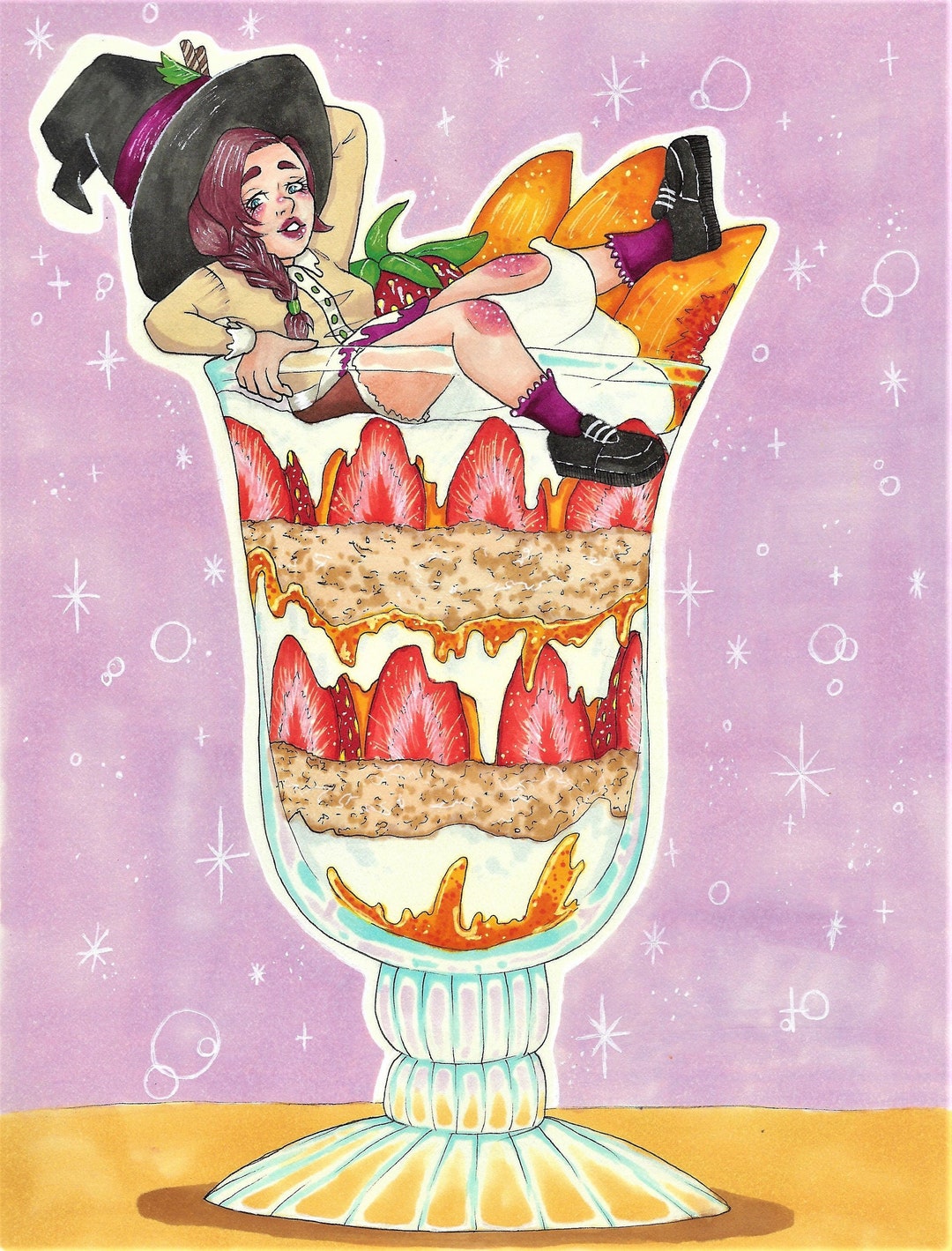Pastry Magic Witch Parfait Original Print - Etsy