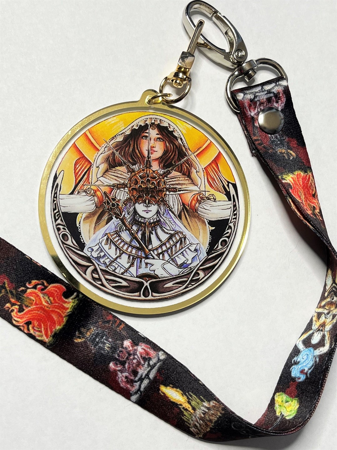 Dark Souls Lord Gwyn Gwyndolin Gwynevere Keychain Charm - Etsy