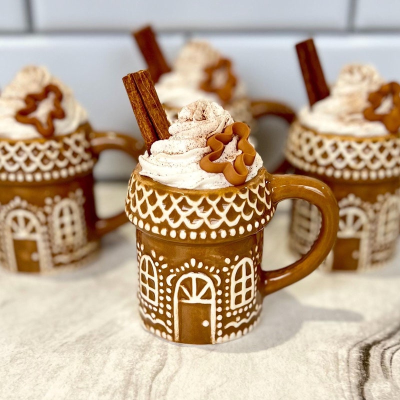 Gingerbread Mug Topper - Etsy