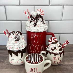 Hot Cocoa Marshmallow Mug Topper- Topper Only | Hot Cocoa Tiered Tray ...