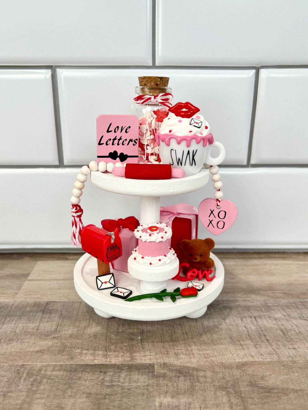 Miniature Tiered Tray Valentine's Day Bundle Everything - Etsy