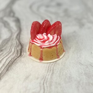 Realistic Fake Strawberry Shortcake | Individual Sized Faux Strawbery ...