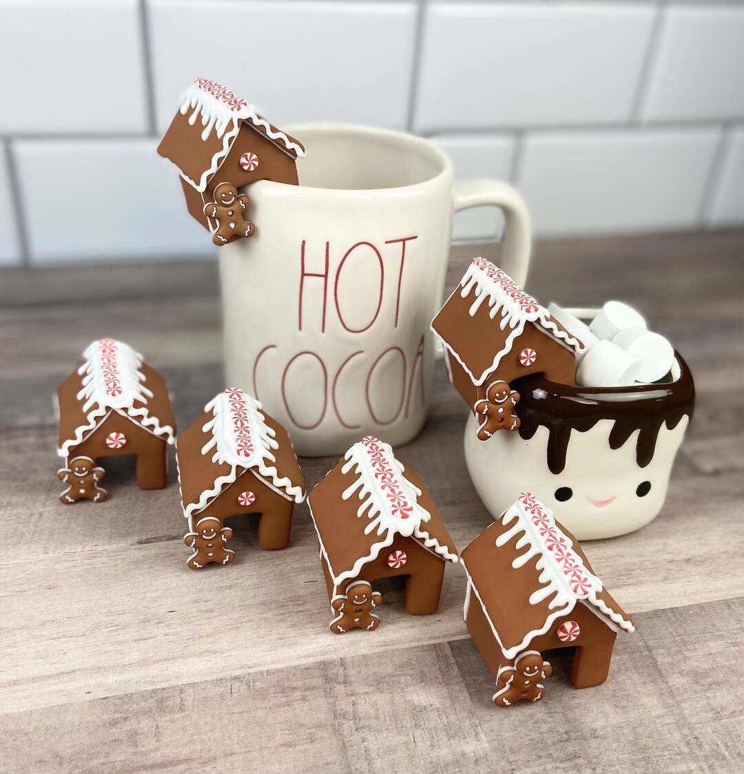 Faux Gingerbread House Mug Hugger: Tiered Tray Decor - Etsy