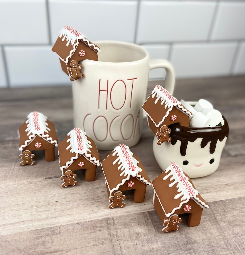 Faux Gingerbread House Mug Hugger: Tiered Tray Decor - Etsy