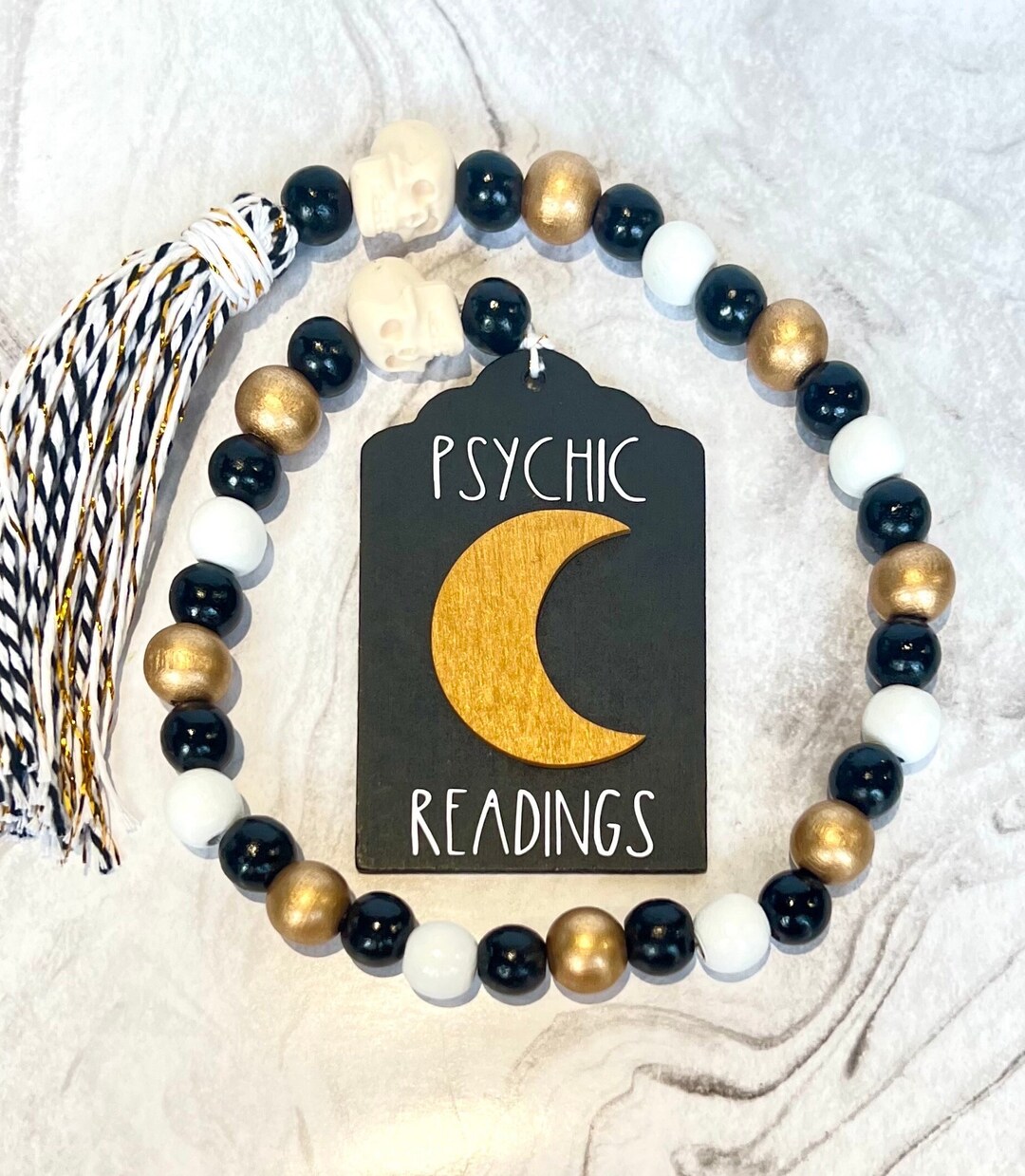 Psychic Reading Beaded Garland | Mystical Halloween Tier Tray Decor ...