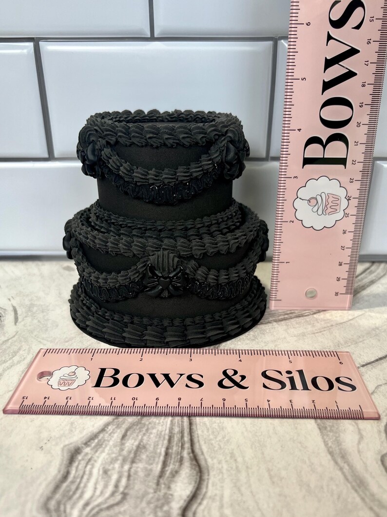 Faux Black Victorian Cake | Halloween Decor, Photo Prop - Etsy