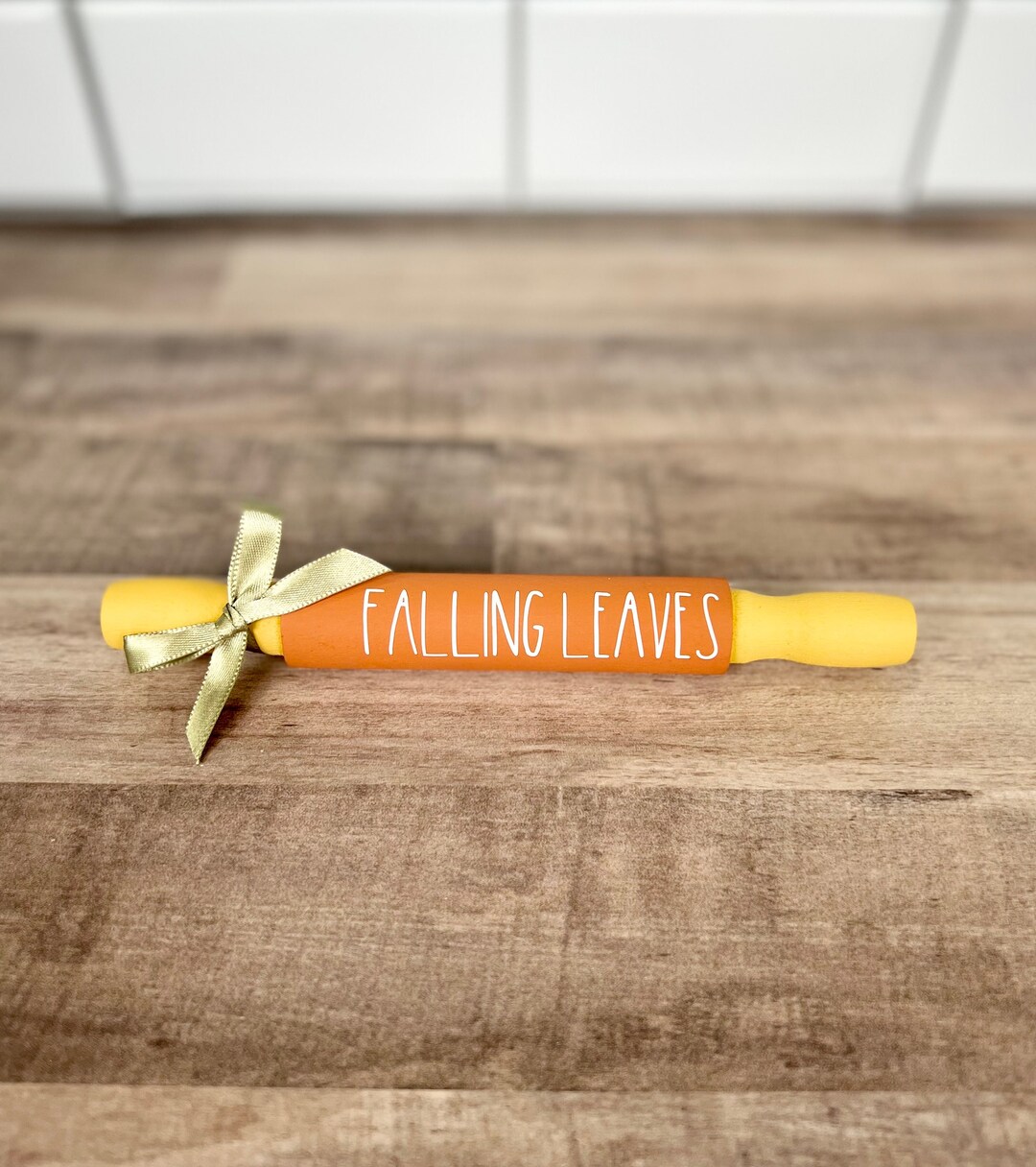 Mini "falling Leaves" Rolling Pin | Fall Tiered Tray Décor | Autumn ...
