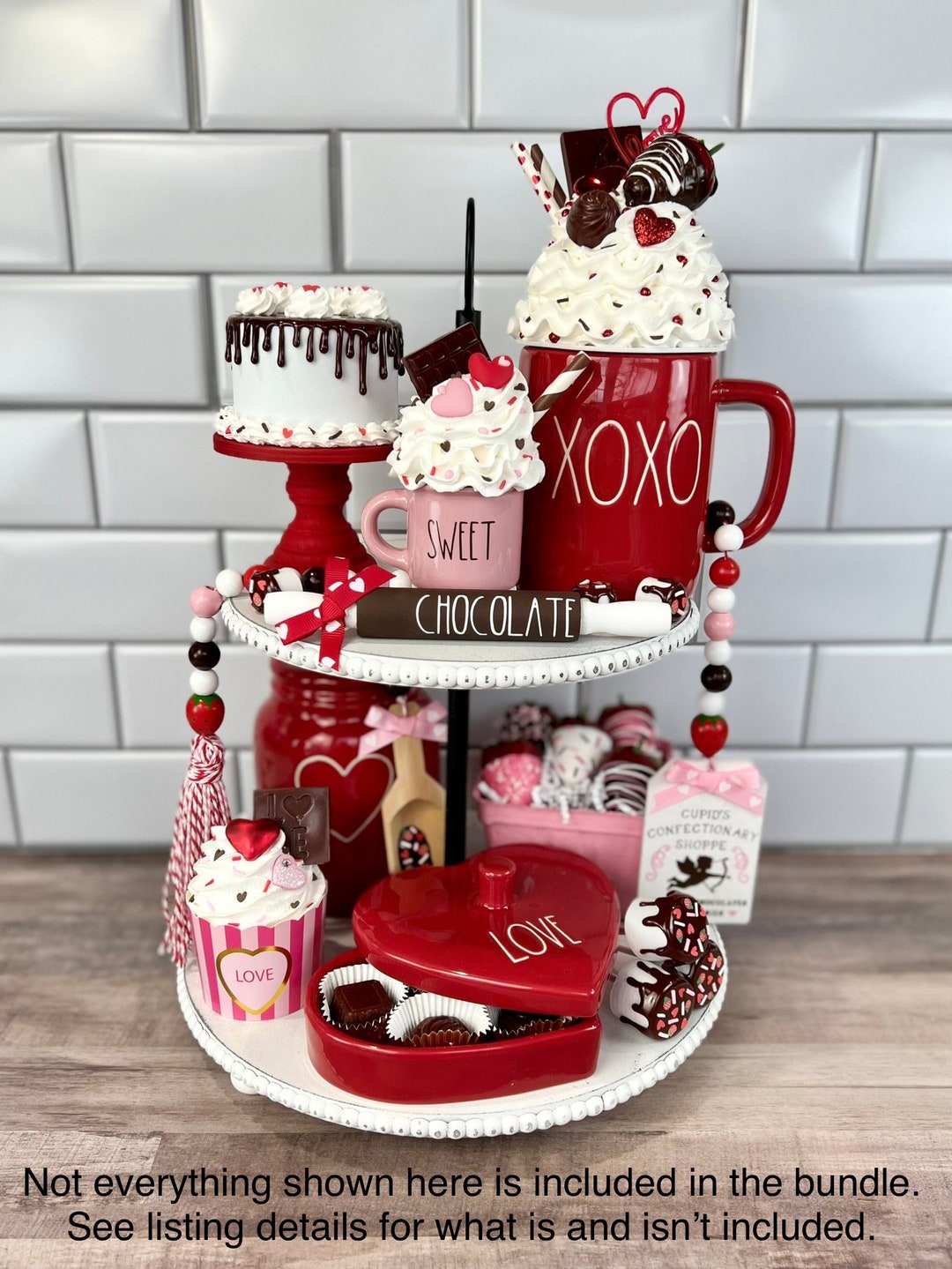 Valentine's Day Chocolates Tiered Tray Bundle | Valentine's Day Tiered ...