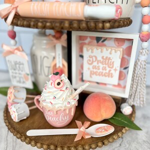 Peach Tiered Tray Bundle | "sweet as a Peach" Tiered Tray Décor | Peach ...