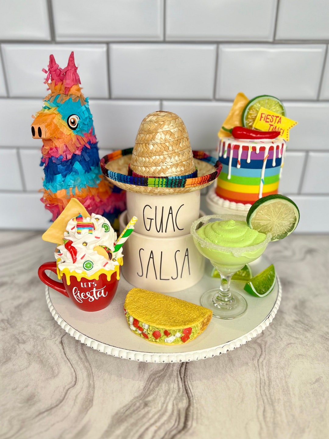 Fiesta Decorations Small let's Fiesta Mug Small Fake Pinata Fiesta Cake ...