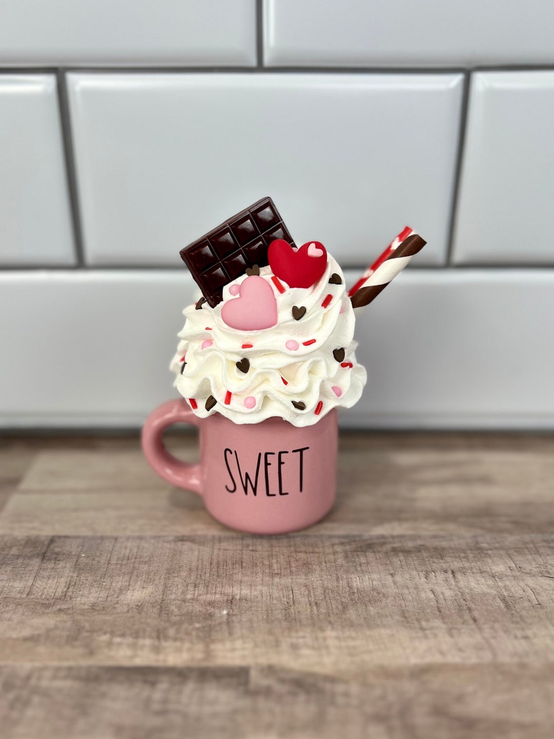 Small "sweet" Chocolates Mug W/attached Faux Whipped Cream Topper ...