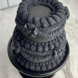 Faux Black Victorian Cake | Halloween Decor, Photo Prop - Etsy