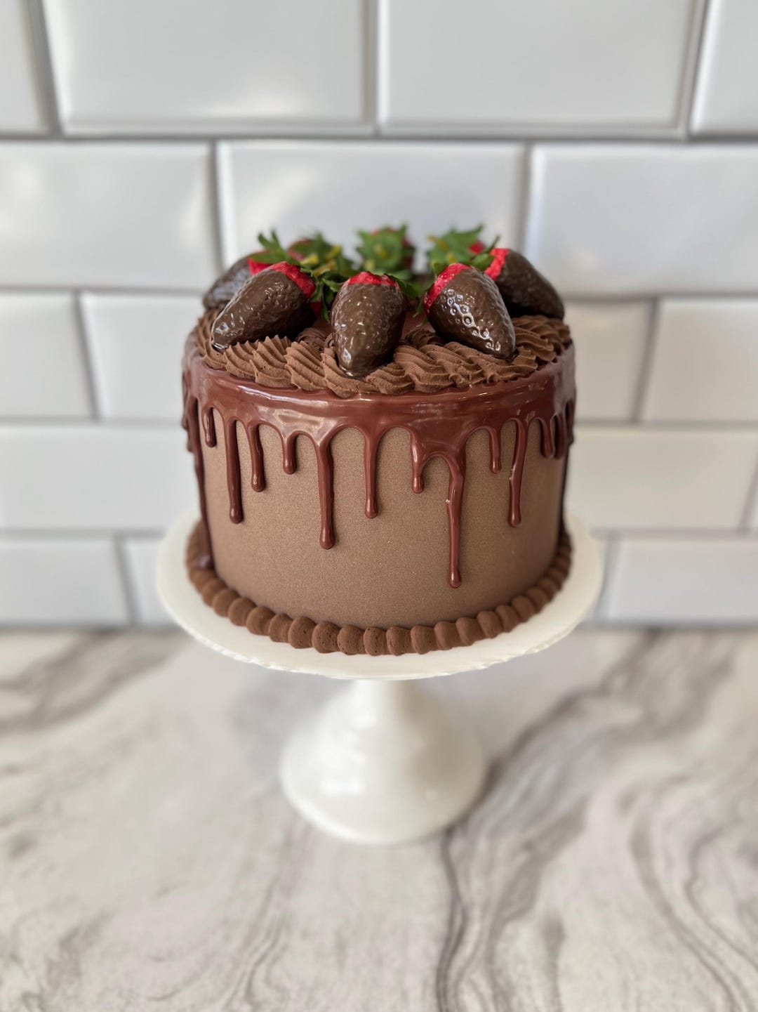 Fake Chocolate Dipped Strawberry Cake | Faux Chocolate Cake | Display ...