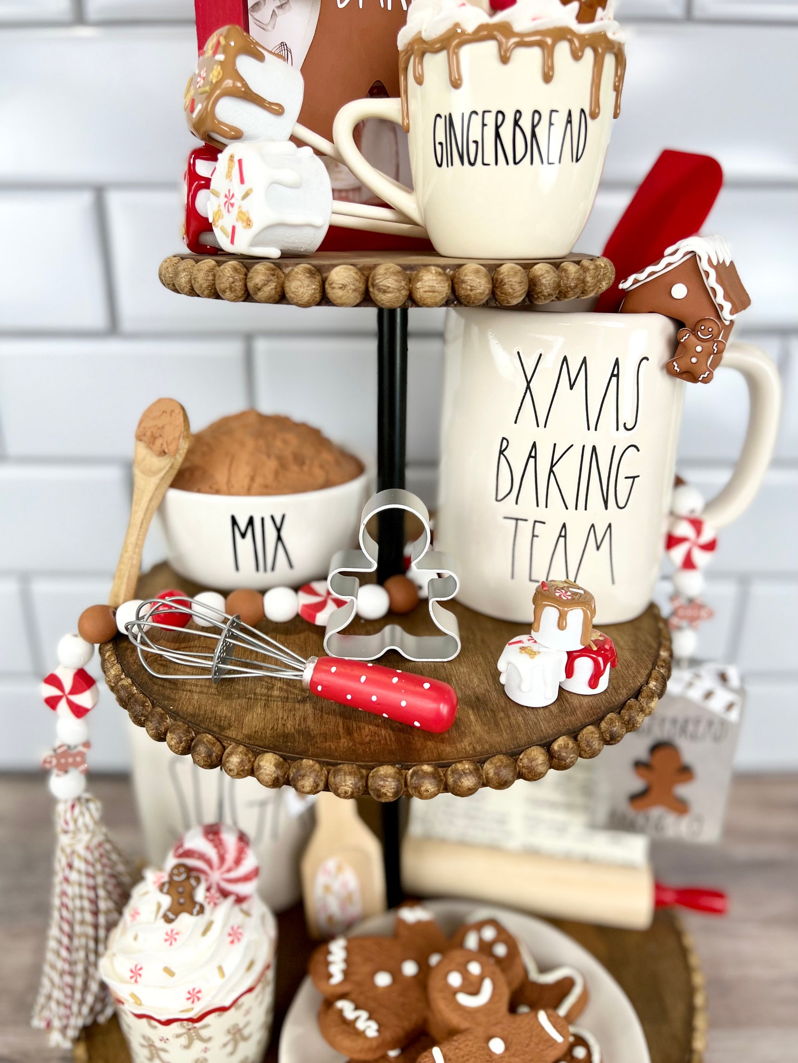 Gingerbread Baking Bundle Gingerbread Man Tiered Tray Décor - Etsy