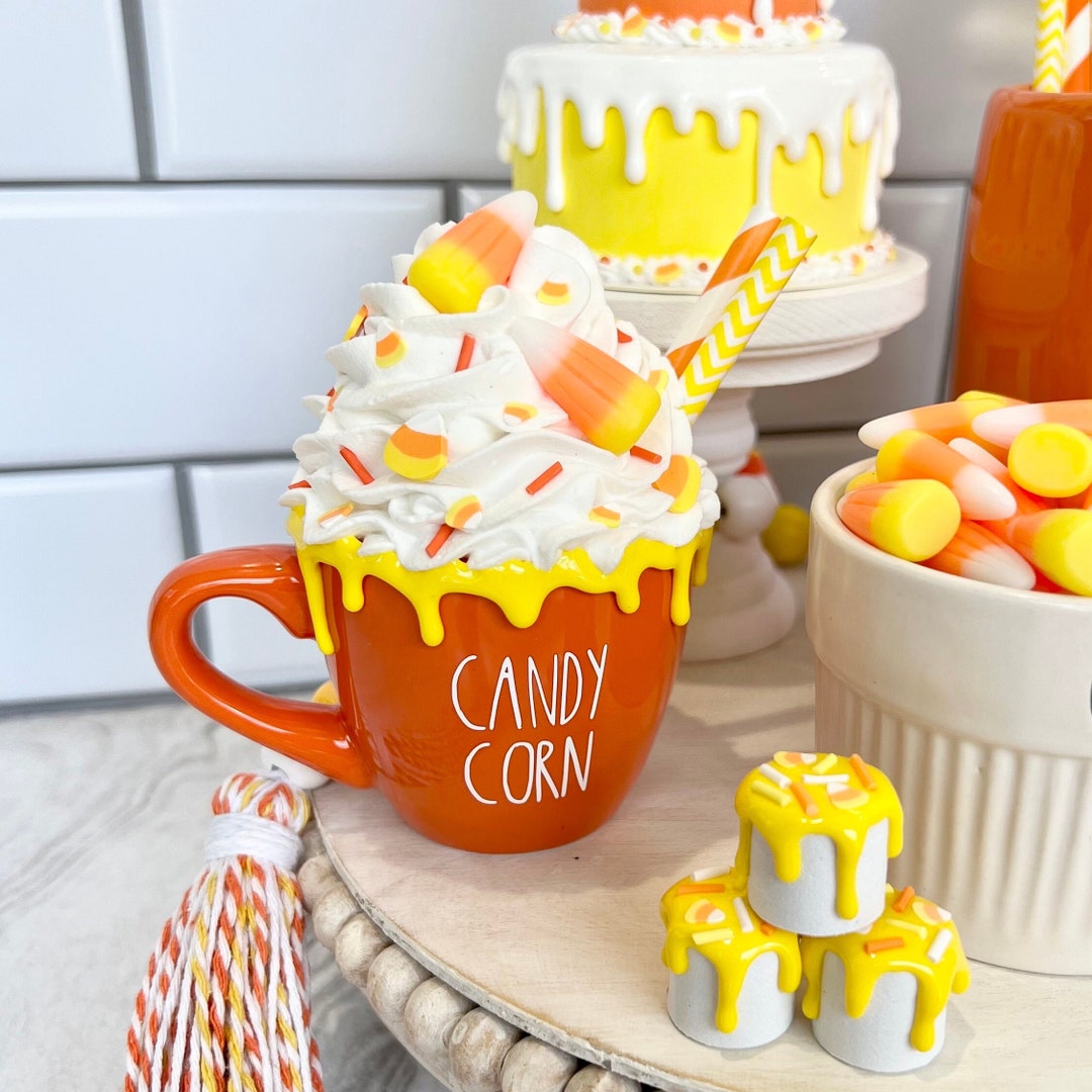 Small Fake Candy Corn Mug: Halloween Tiered Tray Decor - Etsy