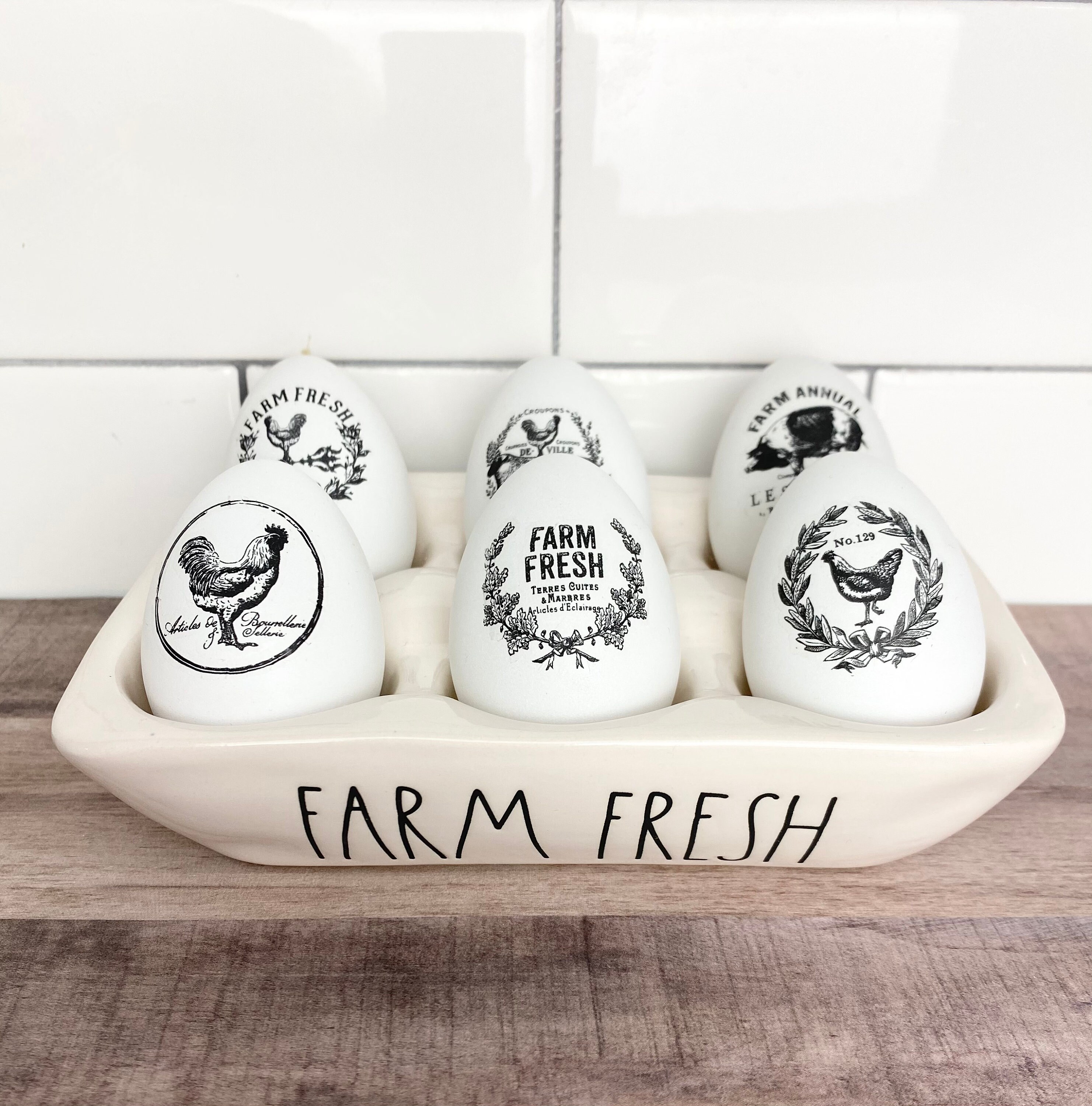Farmhouse Eggs Tiered Tray Decor Farmhouse Eggs With | Etsy