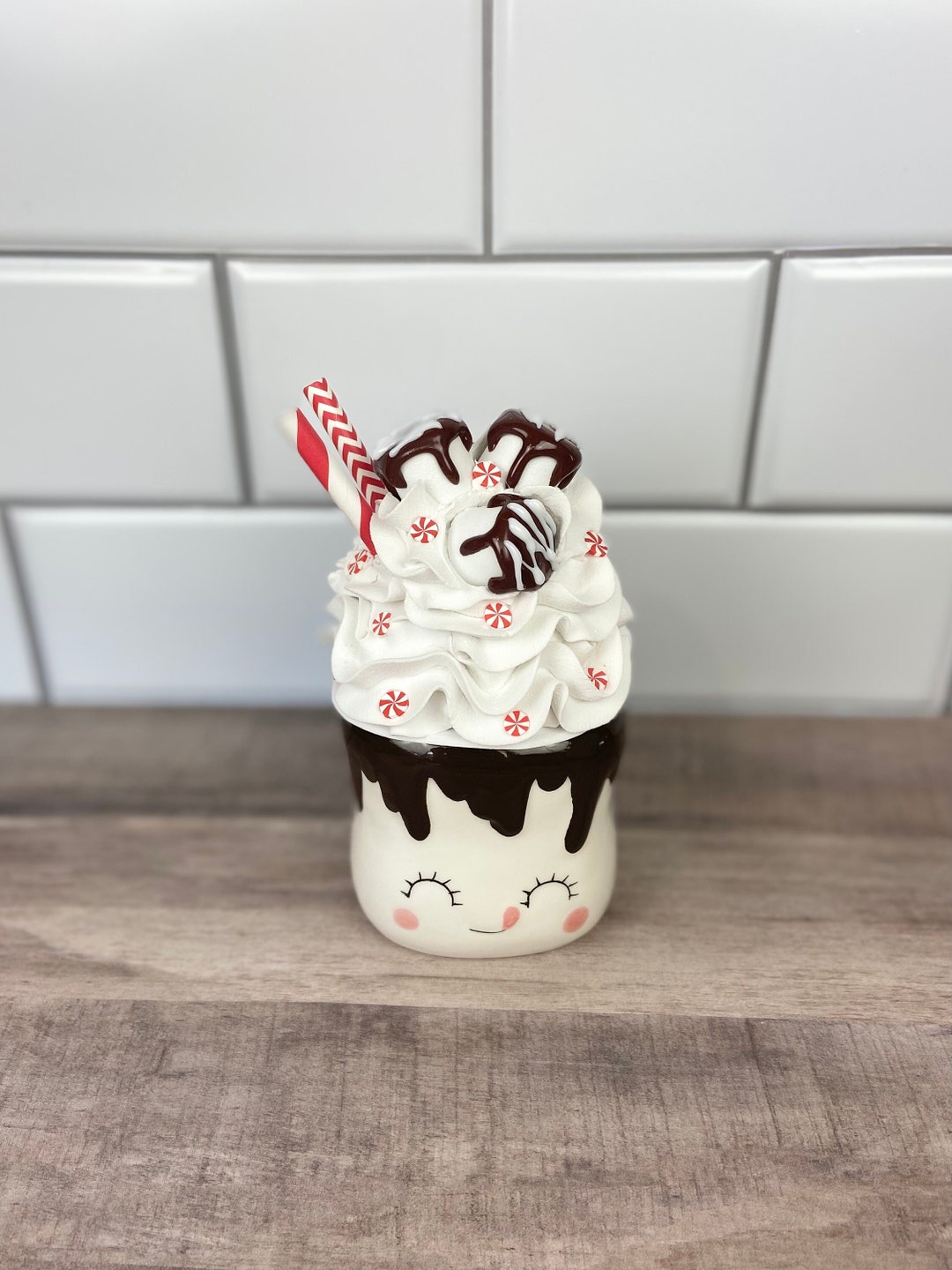 Hot Cocoa Marshmallow Mug Topper- Topper Only | Hot Cocoa Tiered Tray ...