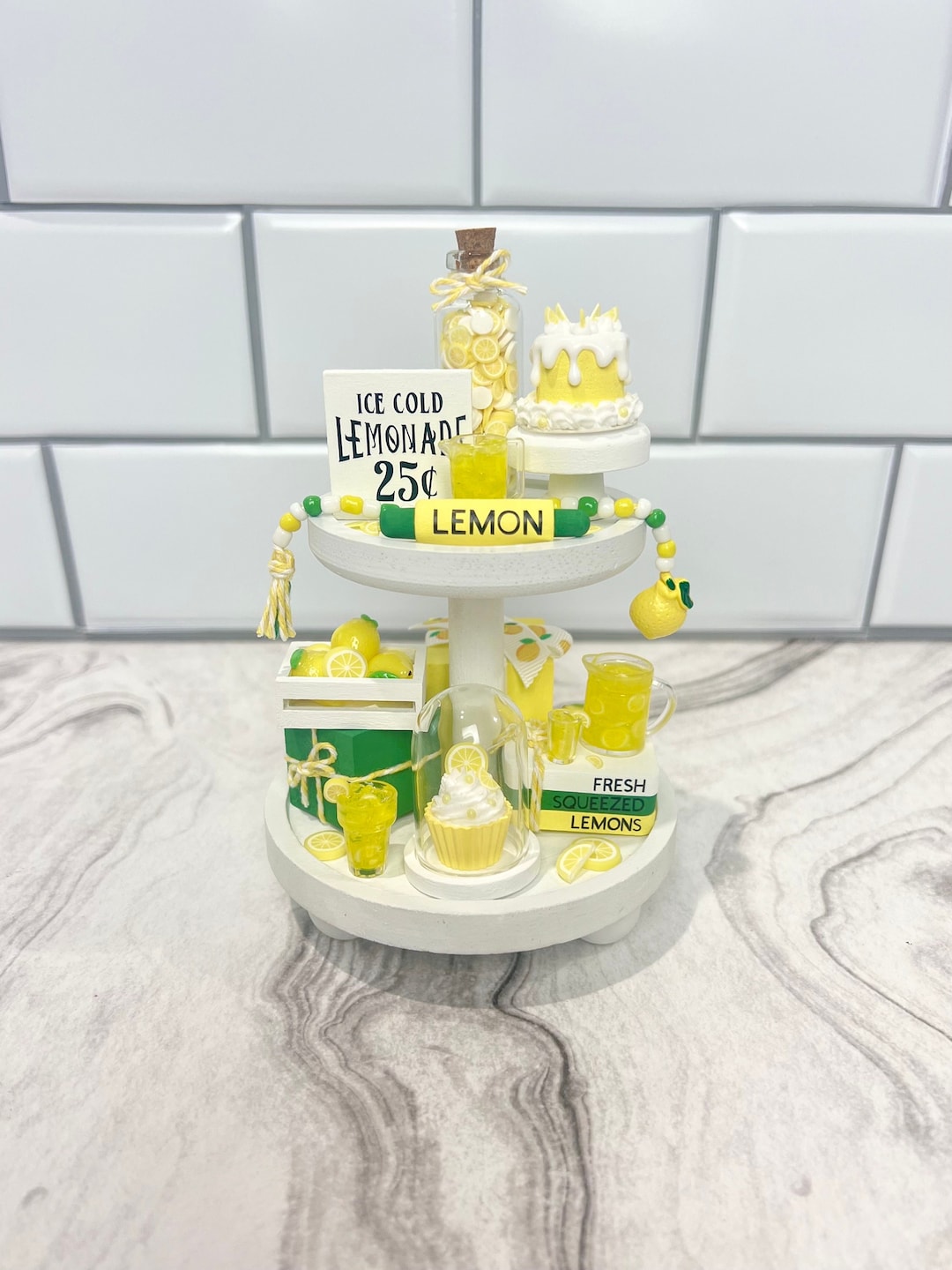 Miniature Lemon Tiered Tray Bundle Everything Included Except Tier Tray ...