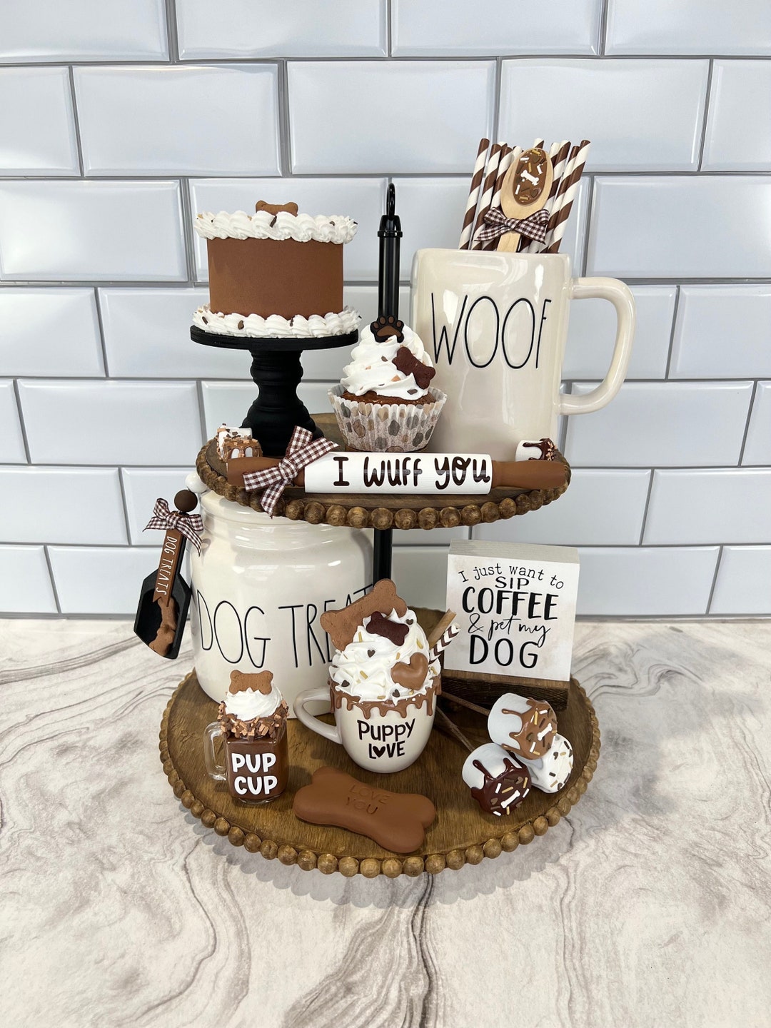 Dog Lovers Tiered Tray Bundle | Dog Themed Tiered Tray Décor | Dog ...