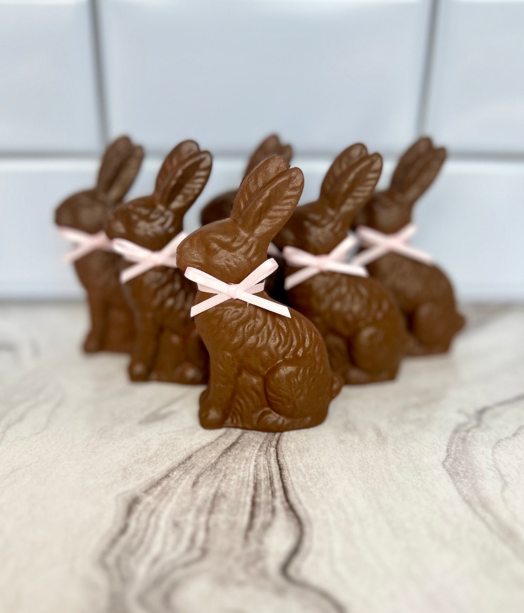 Small Fake Chocolate Bunny | Chocolate Bunny Tiered Tray Decor | Small ...