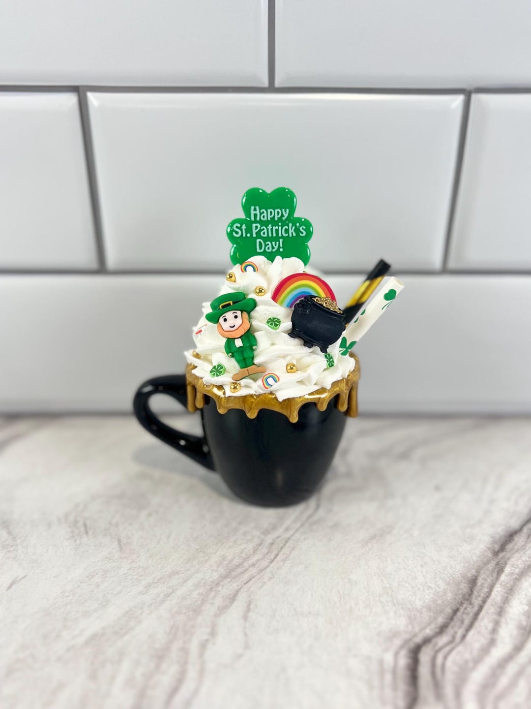 Small St. Patrick's Day Mug | Irish Tiered Tray Decoration - Etsy