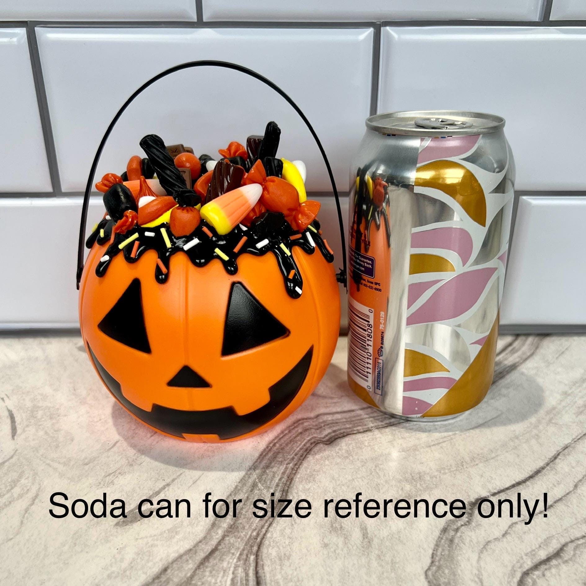 Fake Candy Jack-o-lantern Bucket: Halloween Tiered Tray Decor - Etsy
