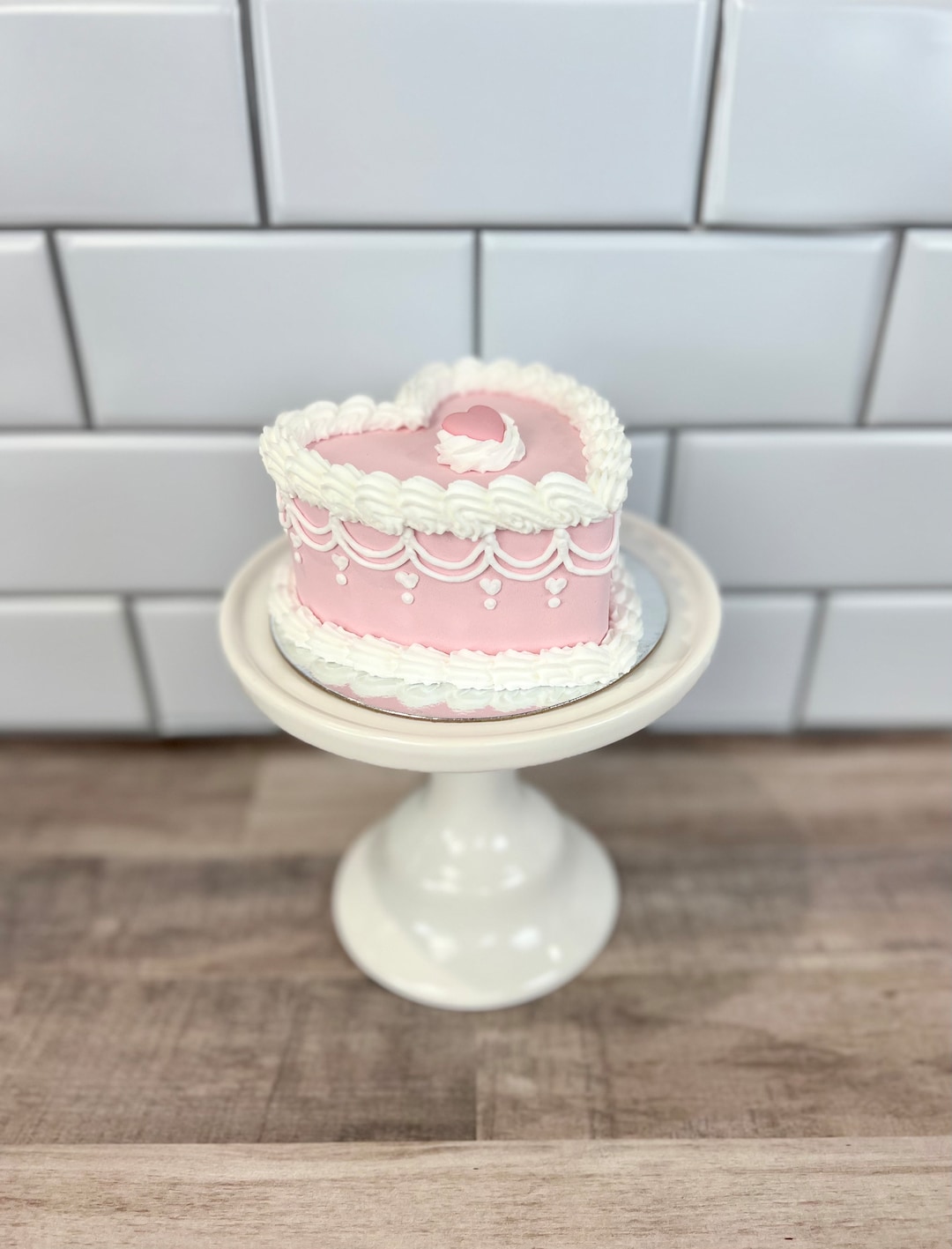 Small Pink Heart Fake Cake | Vintage Coquette Decor, Photo Prop - Etsy