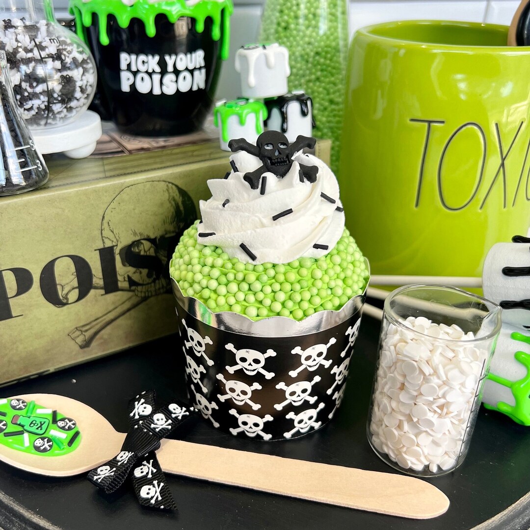 Fake Poison Cupcake | Poison Halloween Tiered Tray Decor | Fake ...