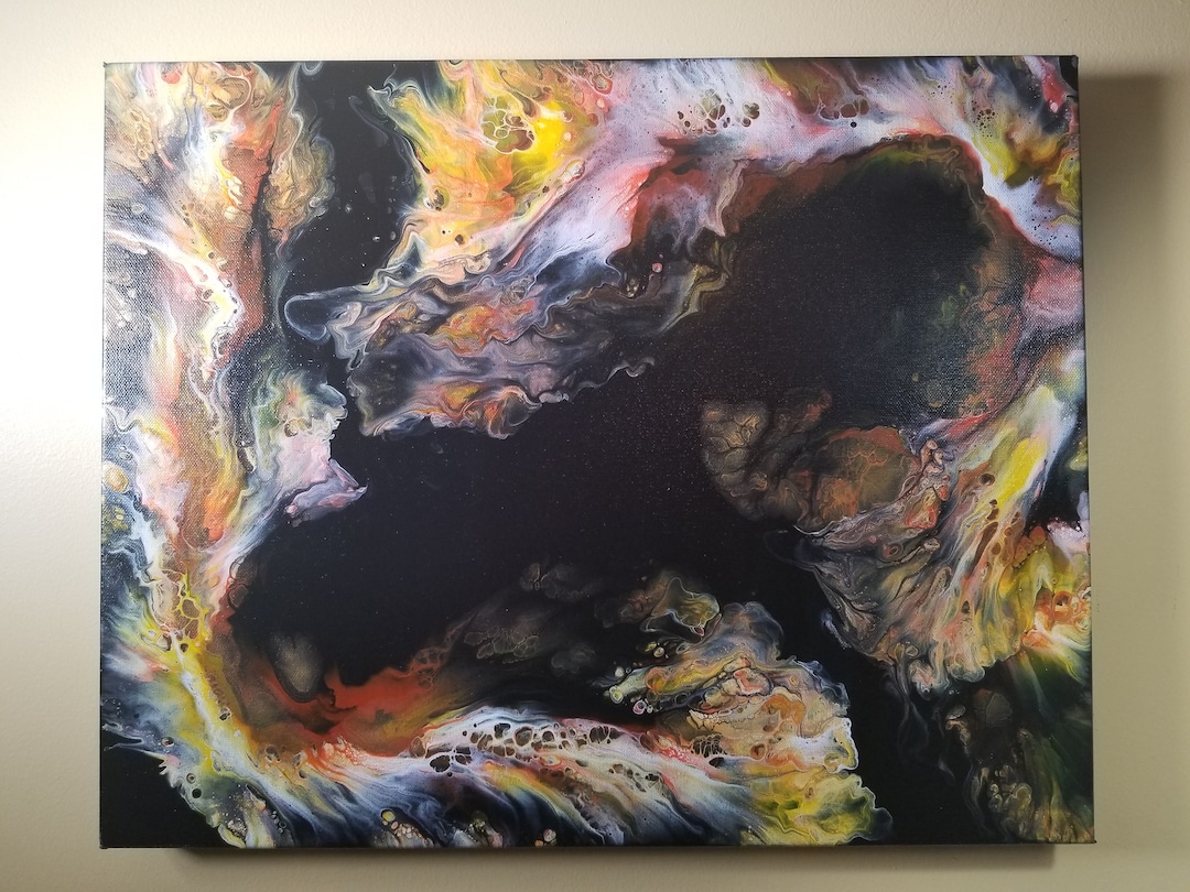 Flames of Beauty: Acrylic Painting on Canvas for Modern Wall Decor - Etsy