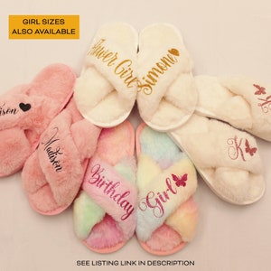 Custom Personalized Slippers - Sizes 4, 5, 6, 7, 8, 9, 10, 11, 12 ...