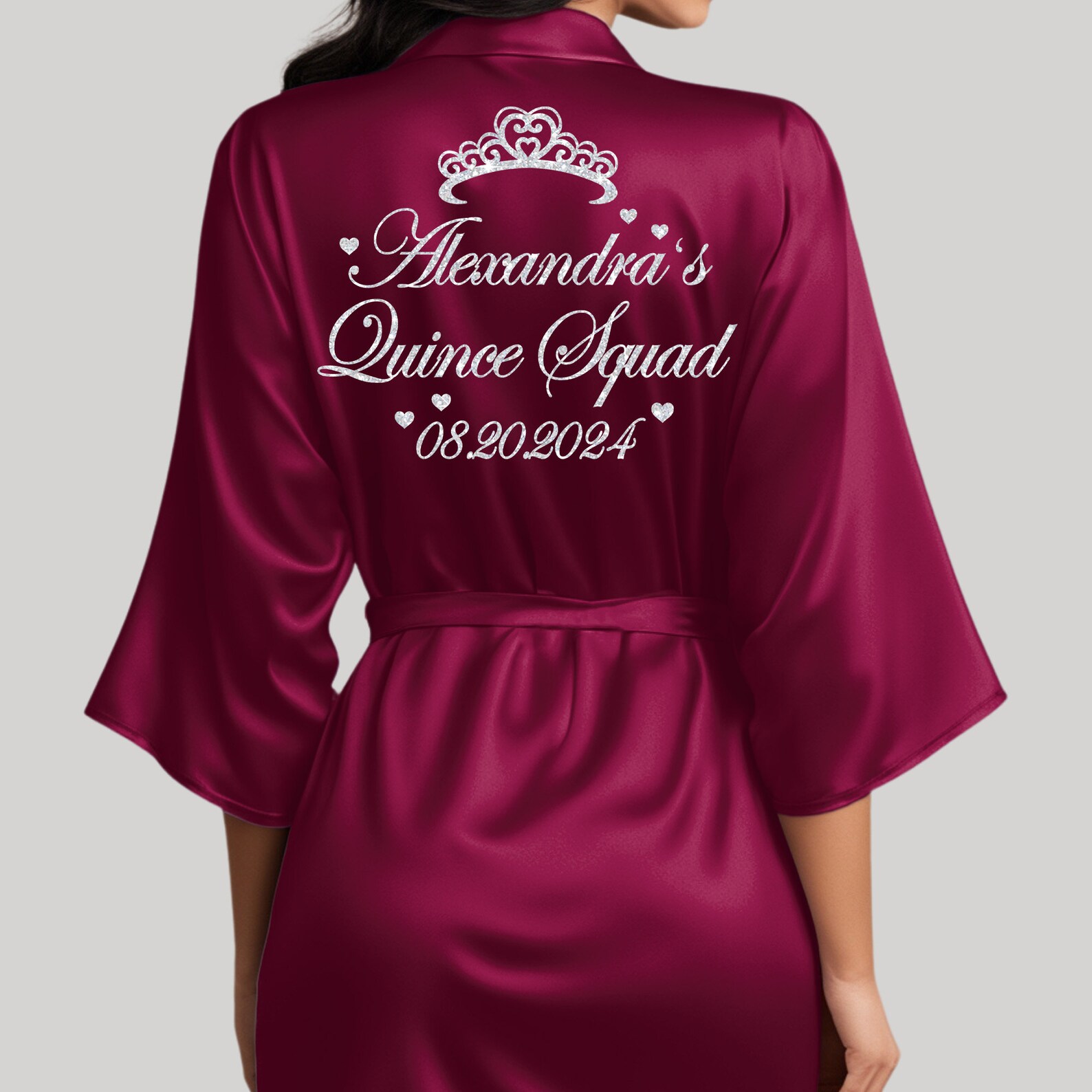 Personalized Mis Quince Robes, Pretty Quinceanera Robes, Robes for ...