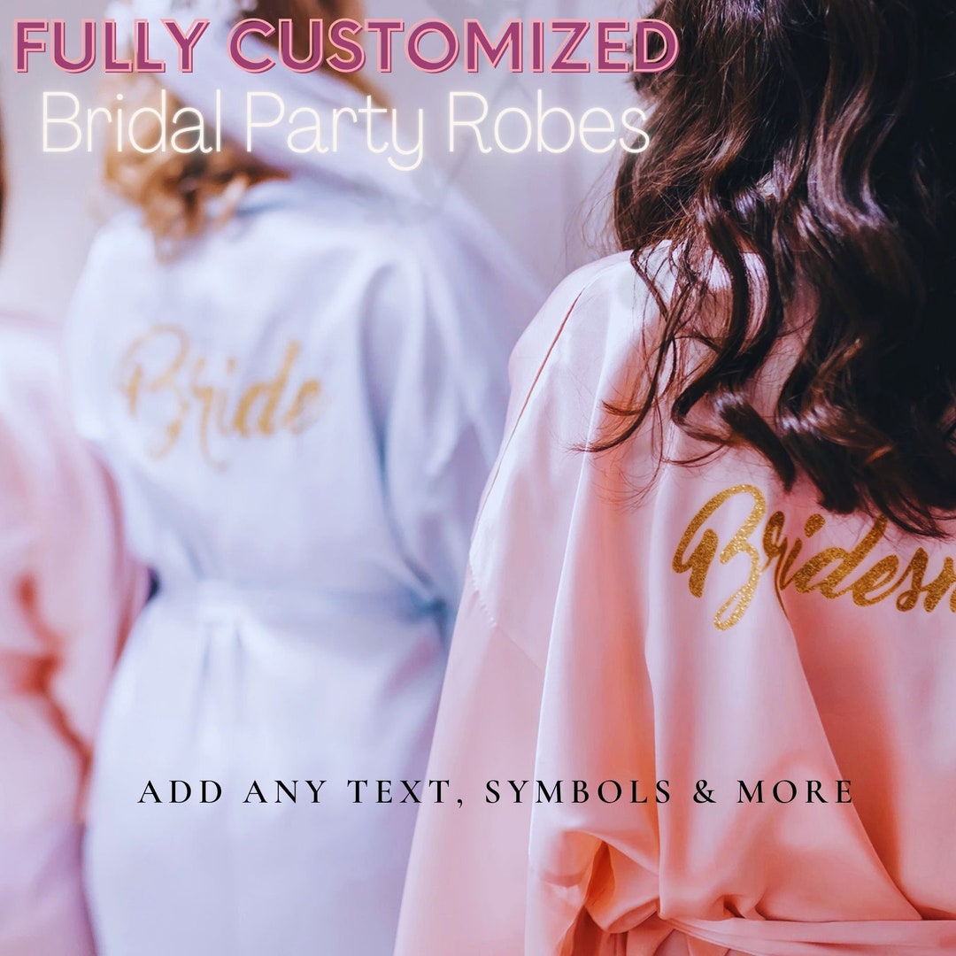 Custom Bridesmaid Robes in 26 Colors, Size S-6XL, Bridal Party ...