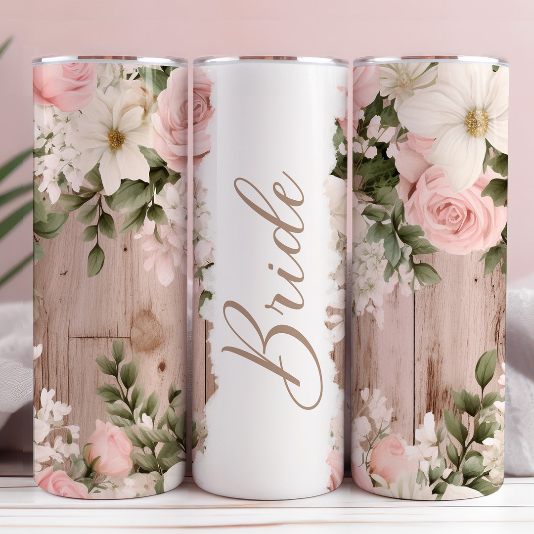 Personalized Bridal Party Tumbler Gift, Bridesmaid Tumbler With Straw ...