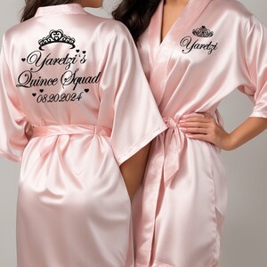 Personalized Mis Quince Robe Set With Slippers, Pretty Quinceanera ...