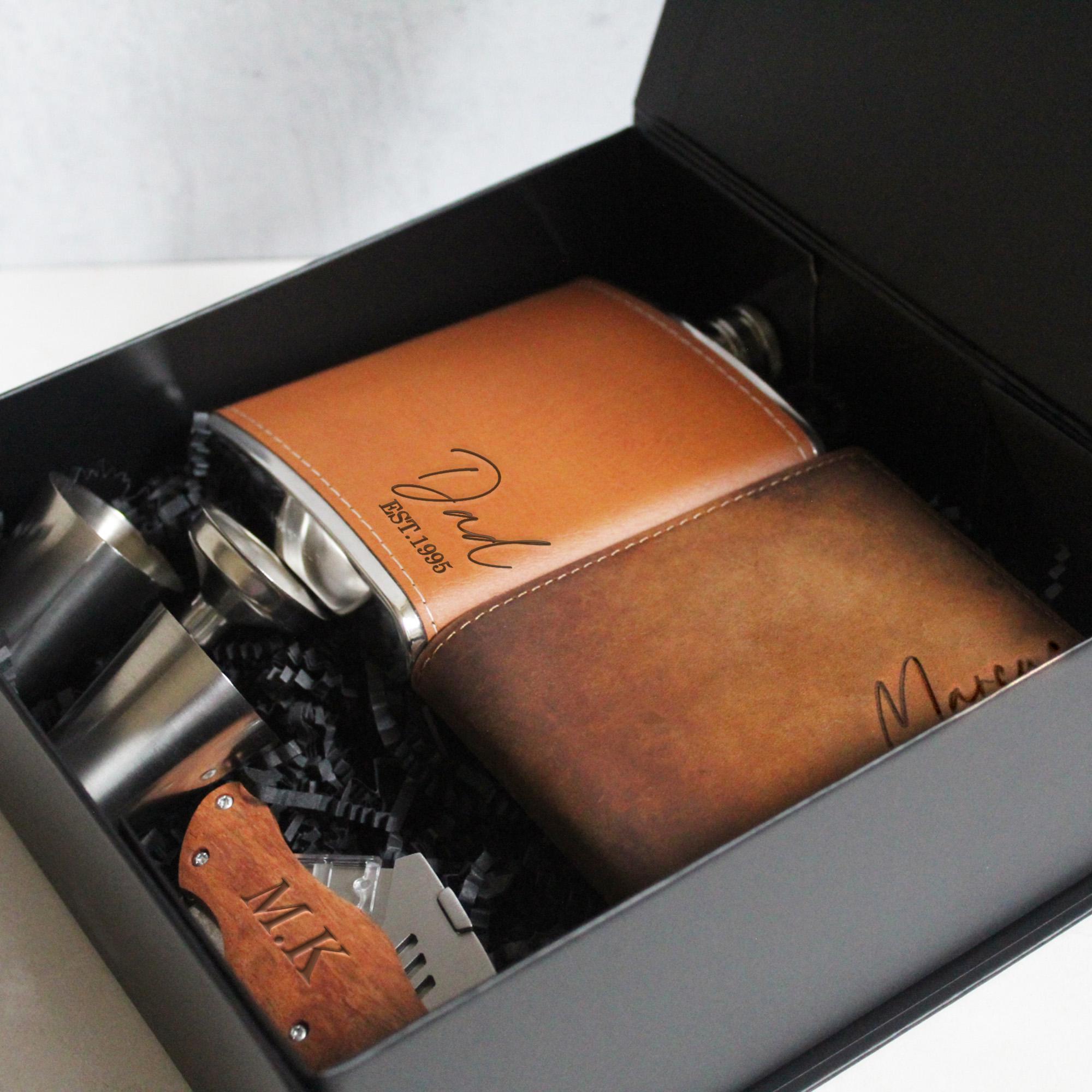 Personalized Gift for Him, Fathers Day Bundle Gifts, Luxe Birthday Gift ...