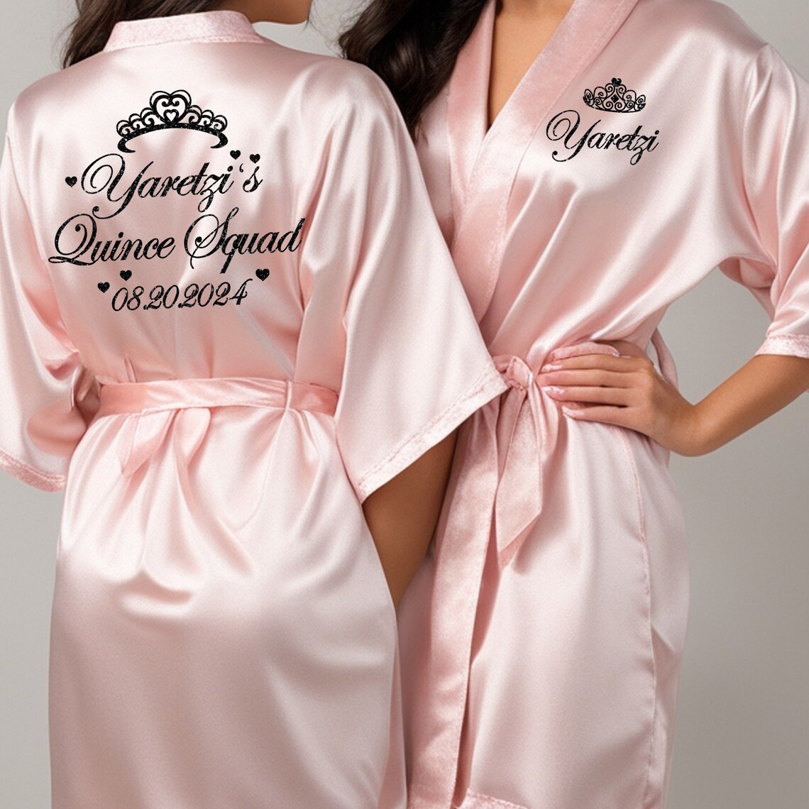 Personalized Mis Quince Robes, Pretty Quinceanera Robes, Robes for ...