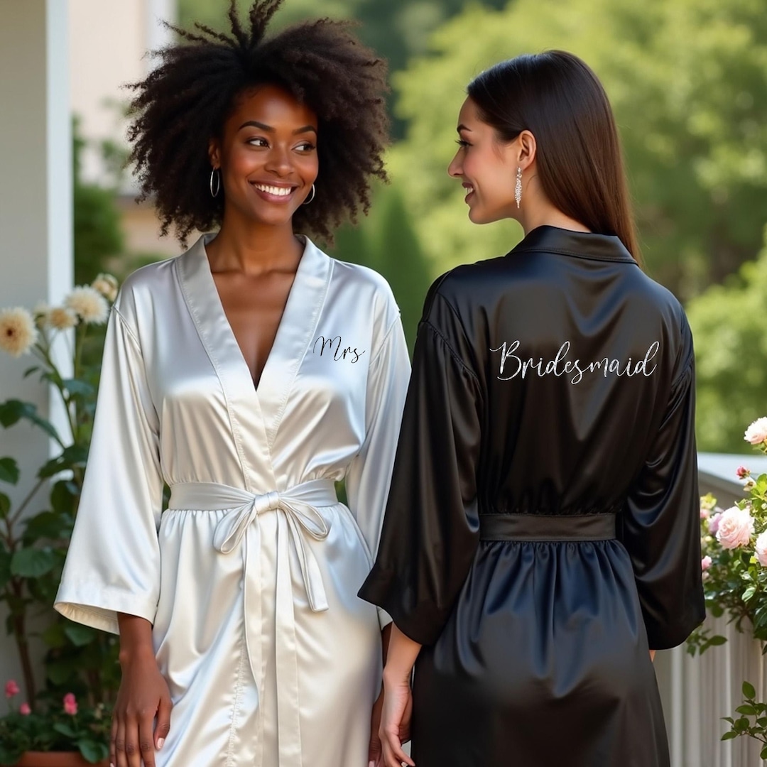Custom Bridesmaid Robes in 26 Colors, Size S-6XL, Bridal Party ...