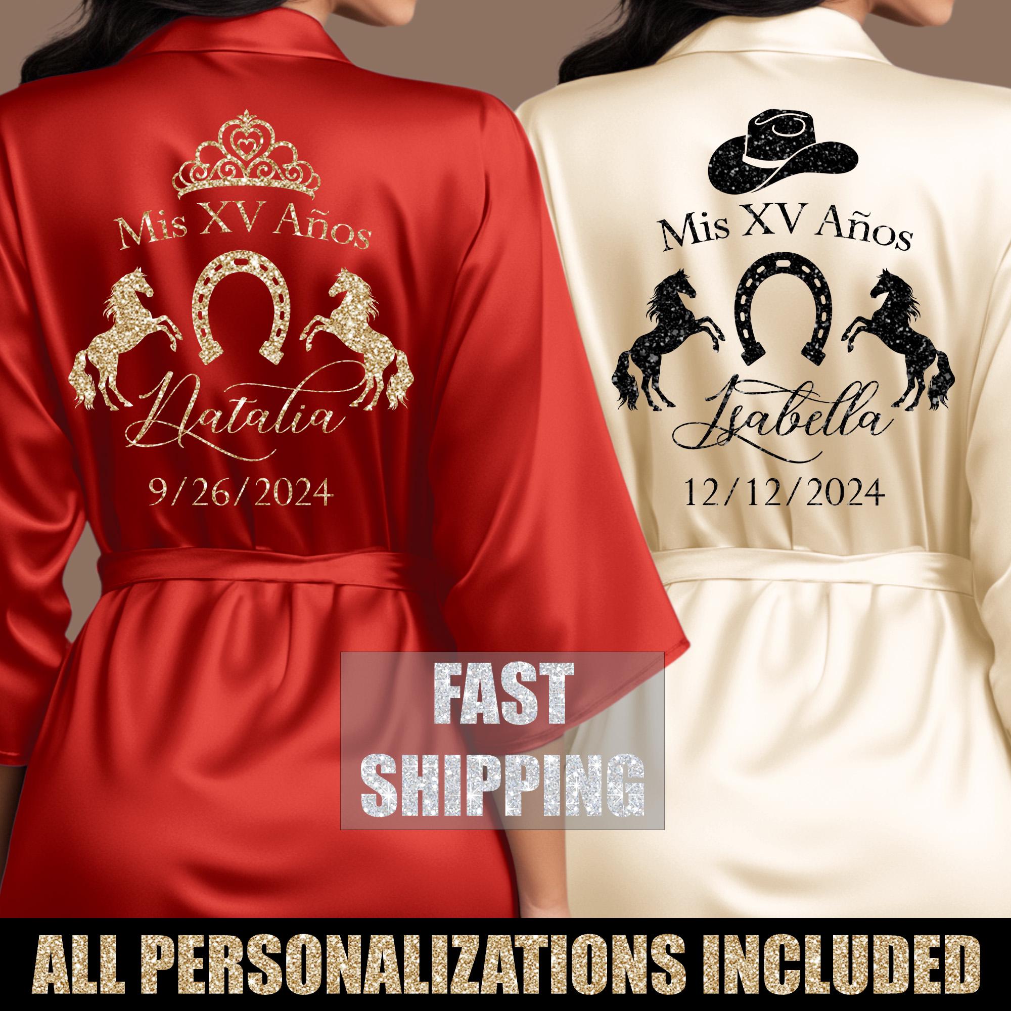 Charro Quinceanera Robes, Mis XV Anos Robe With Rancho Design, Pretty ...