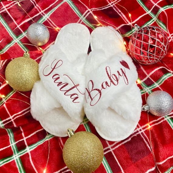 Christmas slippers womens store