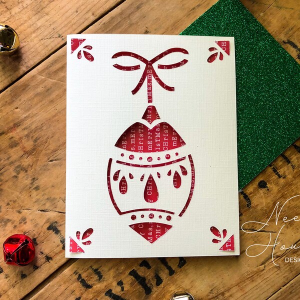 Christmas Card Cut Out Template Simple - Etsy