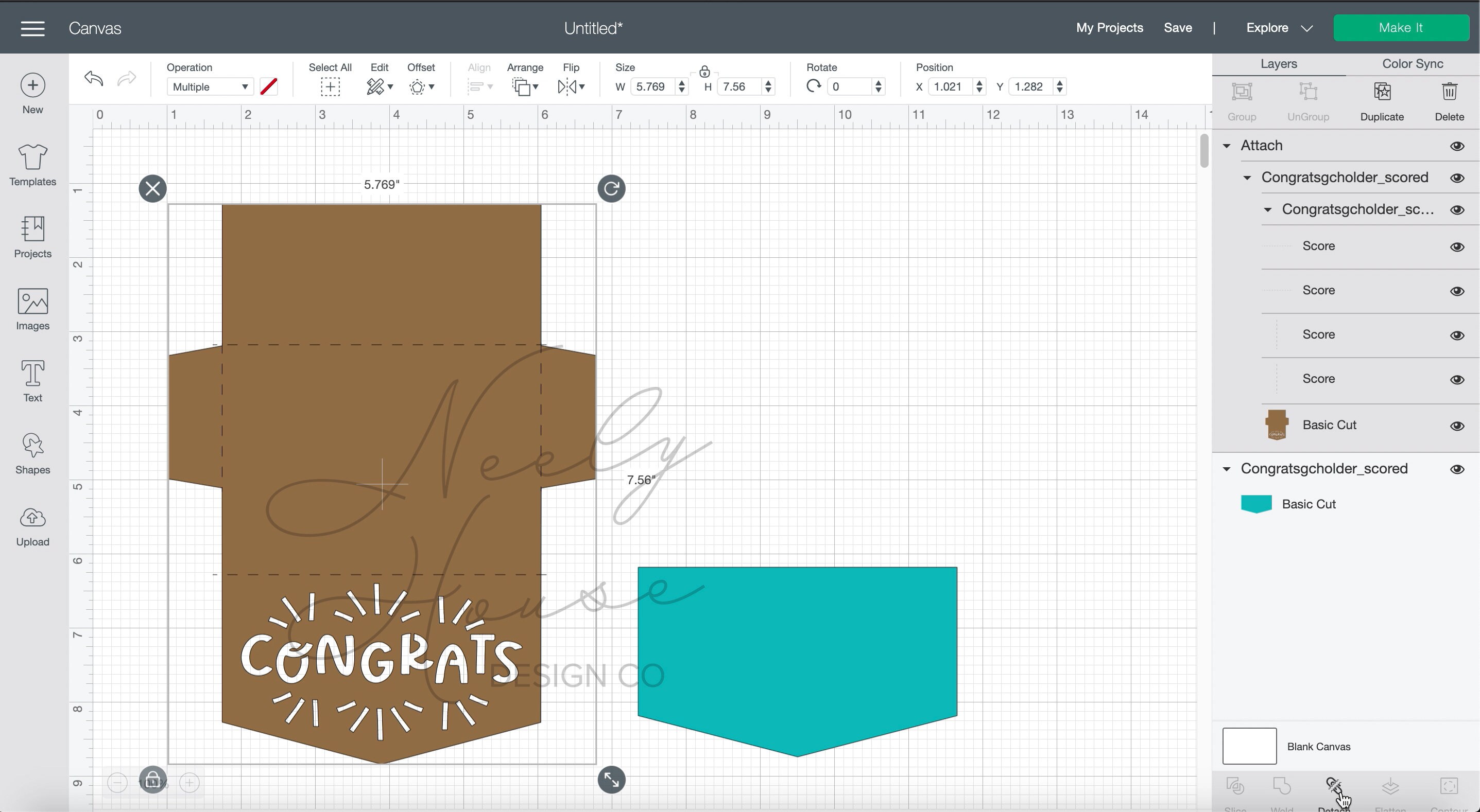 Congrats Gift Card Holder SVG Money Holder Template SVG File Instant ...