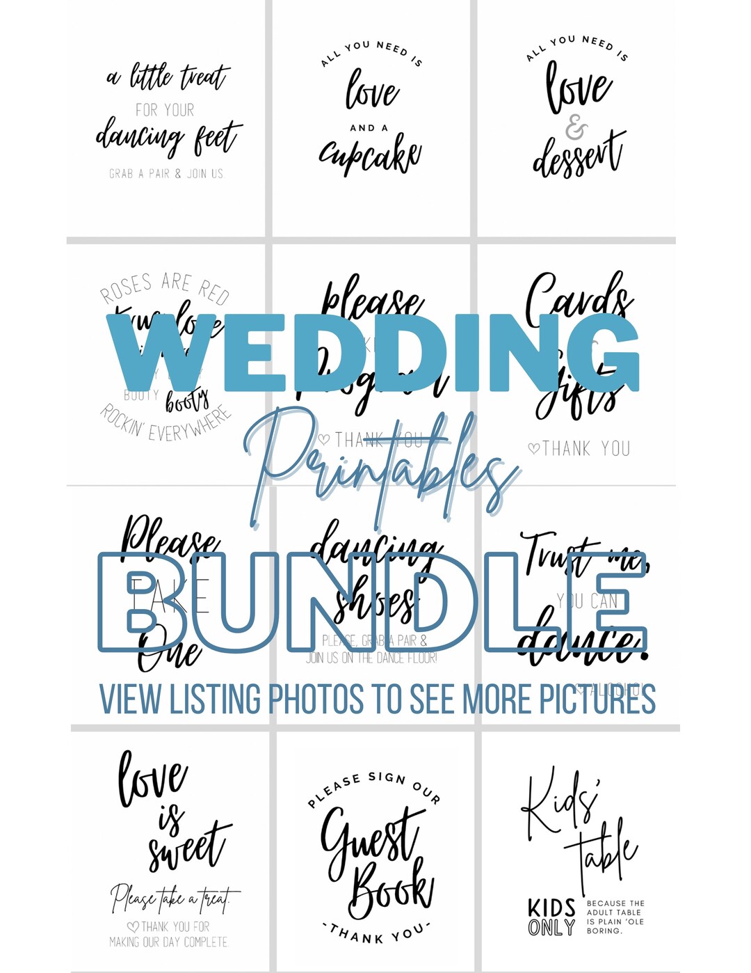 Wedding Printable Bundle Sign Games Guest Book - Etsy