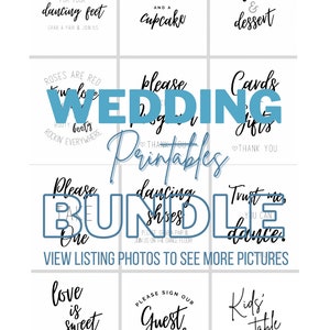 Wedding Printable Bundle Sign Games Guest Book - Etsy