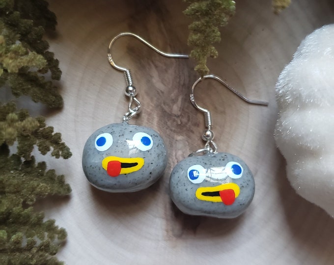 It's A Rock Fact! OTGW Pet Rock Silly Clay Dangle Earrings ...