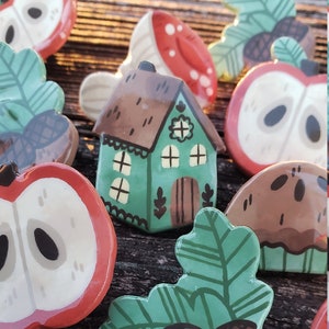 Cottagecore Cozy Handmade Clay Pins | Etsy