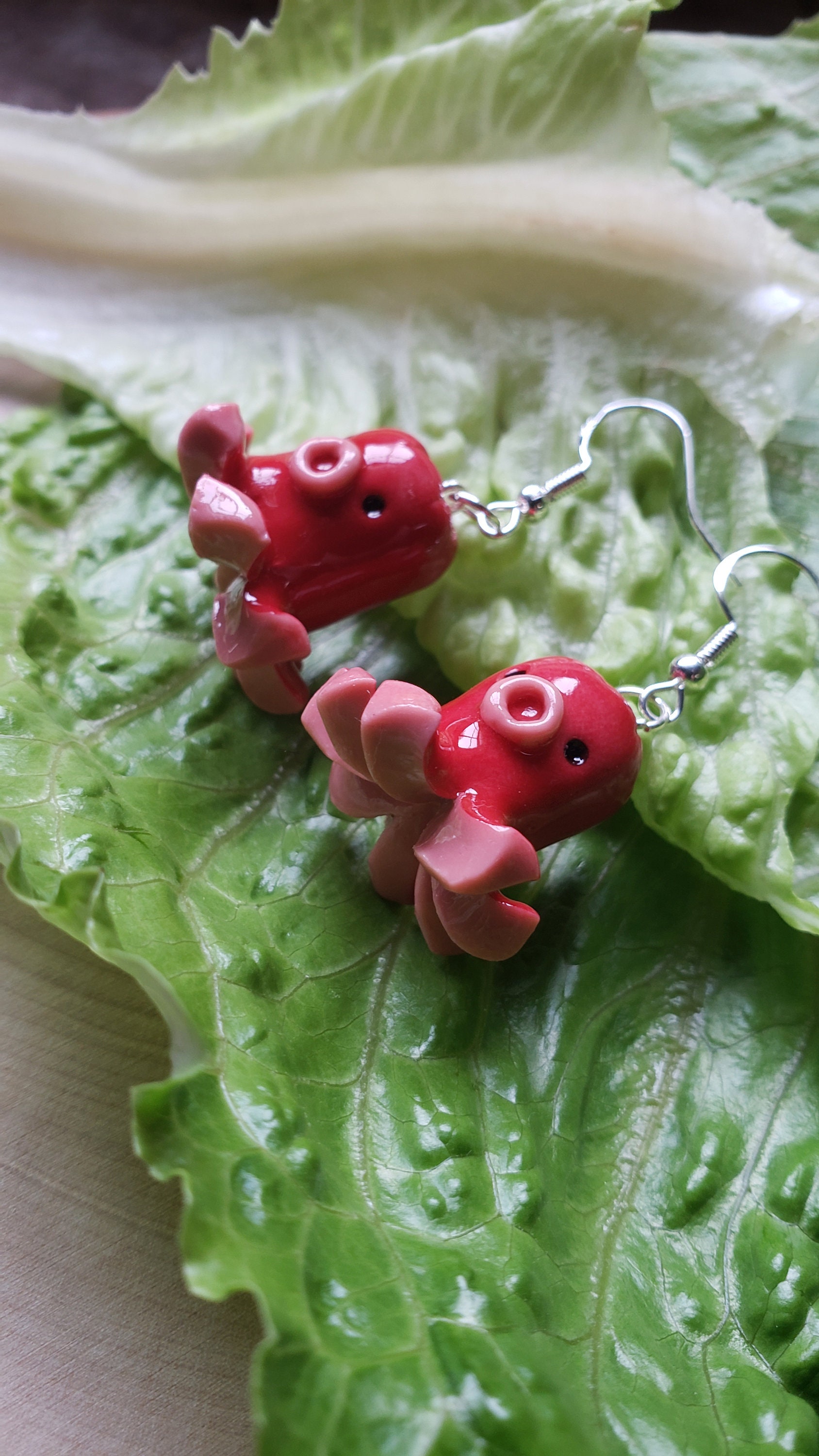 Hot Dog Octopus Bento Box Clay Food Dangle Earrings | Hypoallergenic ...