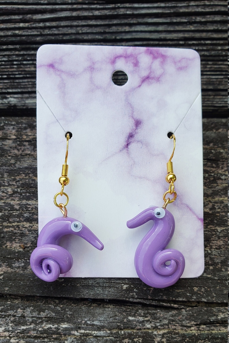 Worm on A String Clay Dangle Earrings - Etsy