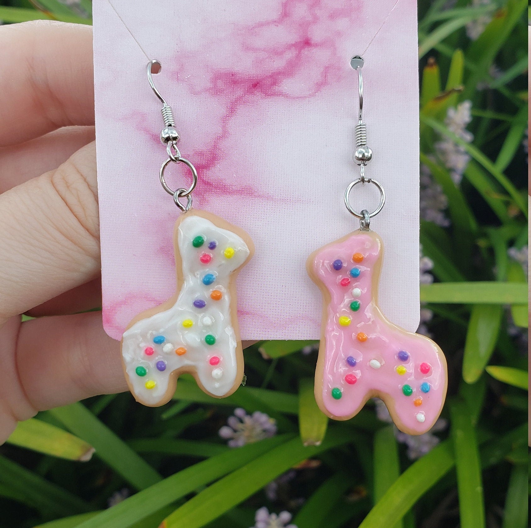 Frosted Animal Cracker Clay Earrings - Etsy